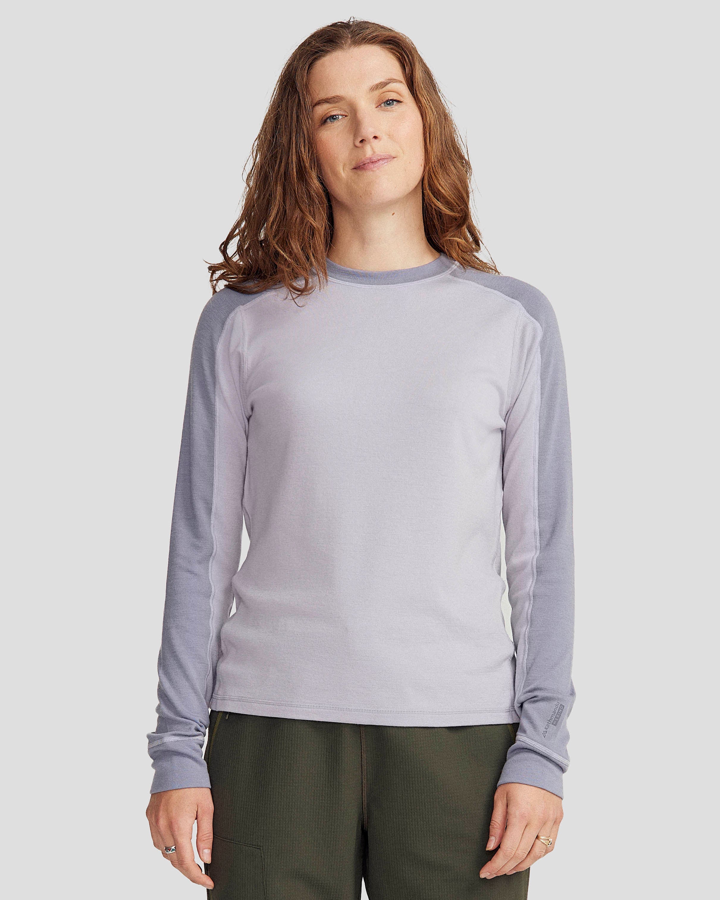 Women's K-Merino 250 Long Sleeve Top - Light Haze/Dark Haze – Kathmandu UK