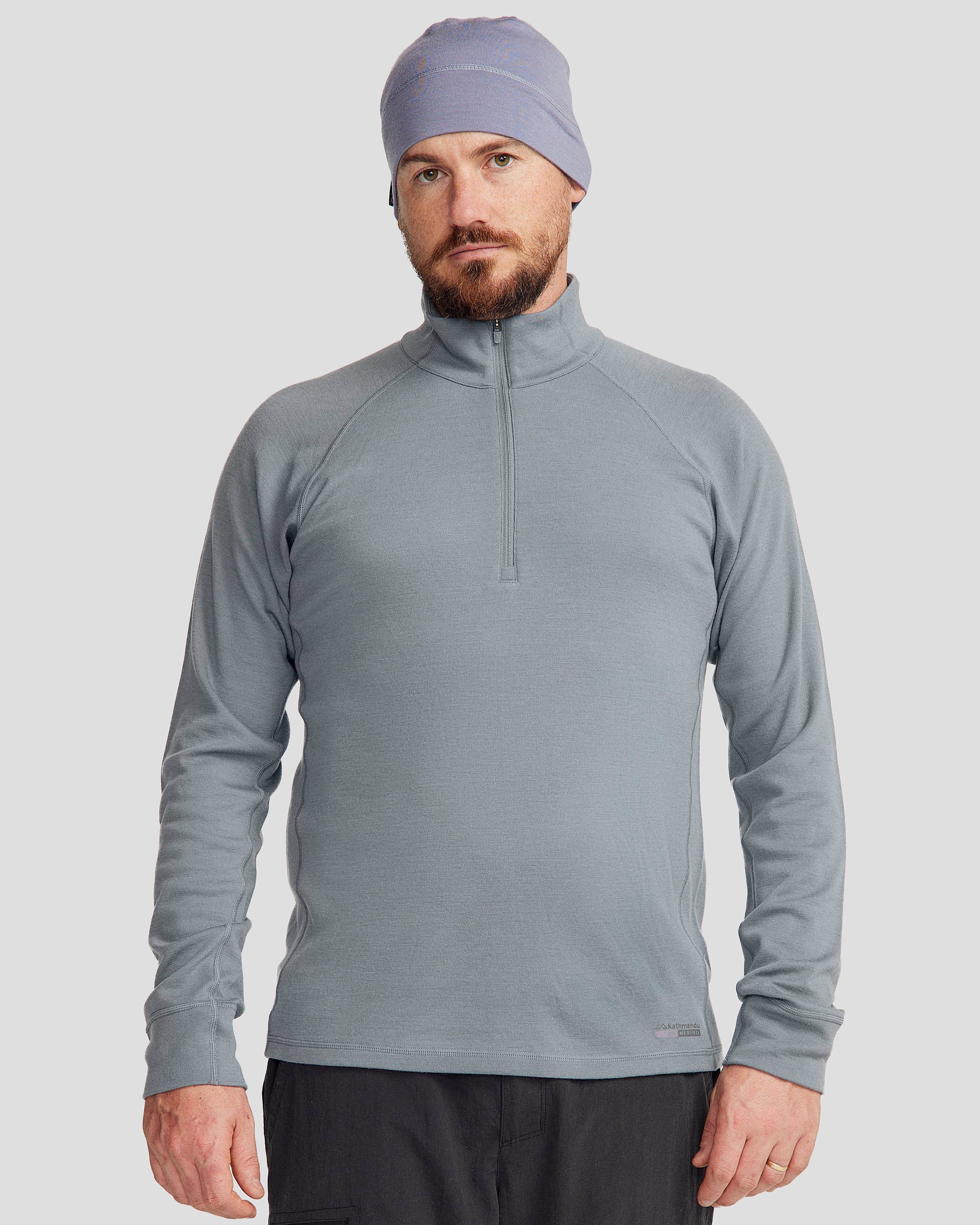 Men's K-Merino 250 Quarter Zip Long Sleeve - Moon – Kathmandu UK