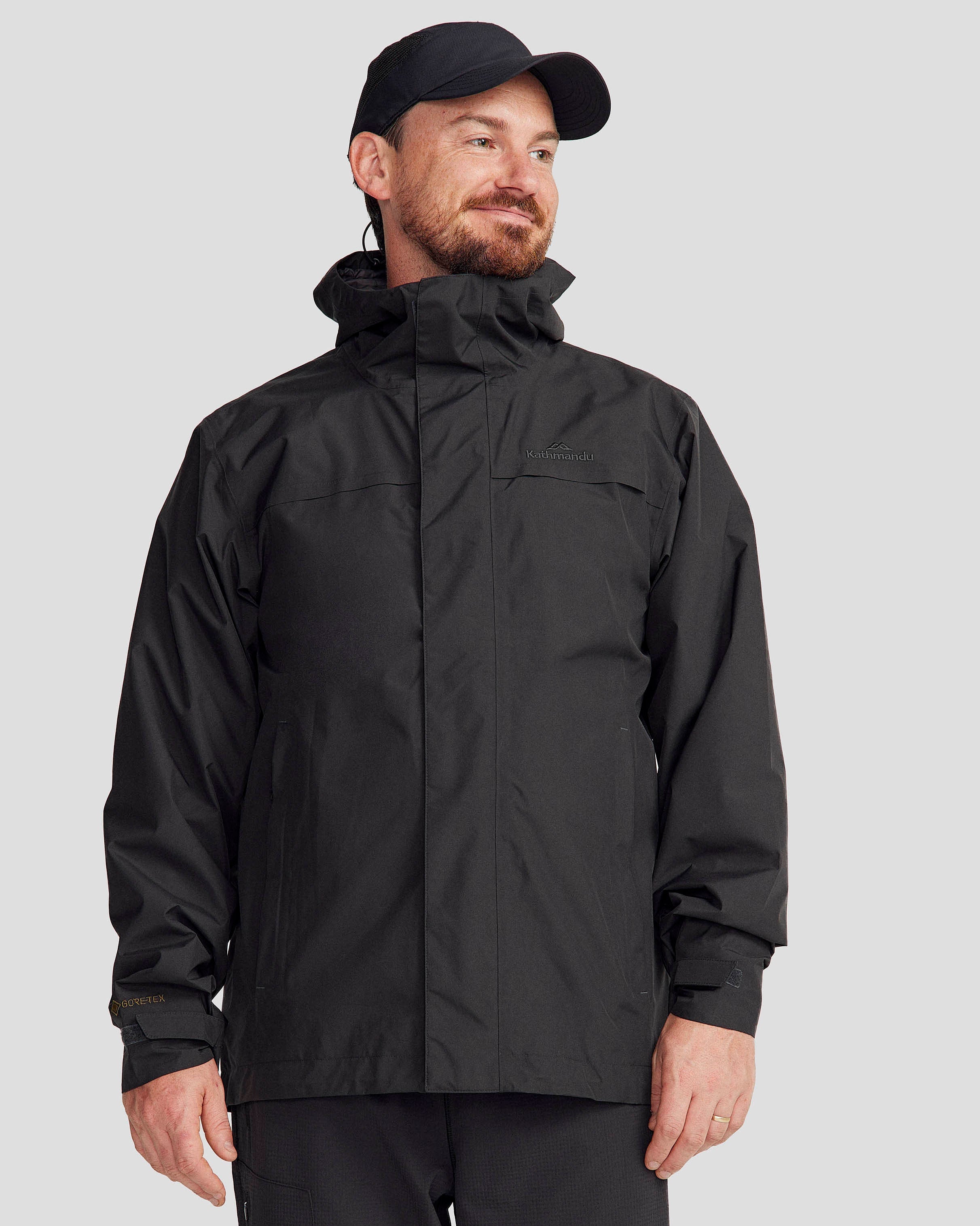 Men's Bealey 2L GORE-TEX® Rain Jacket - Black Stingray – Kathmandu UK